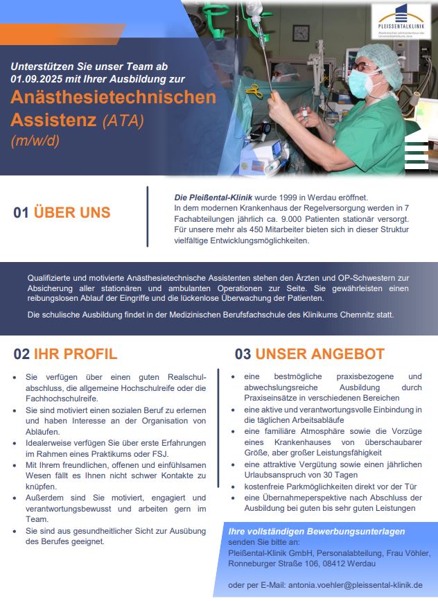 Pleißentalklinik – Ausbildung/ Studium